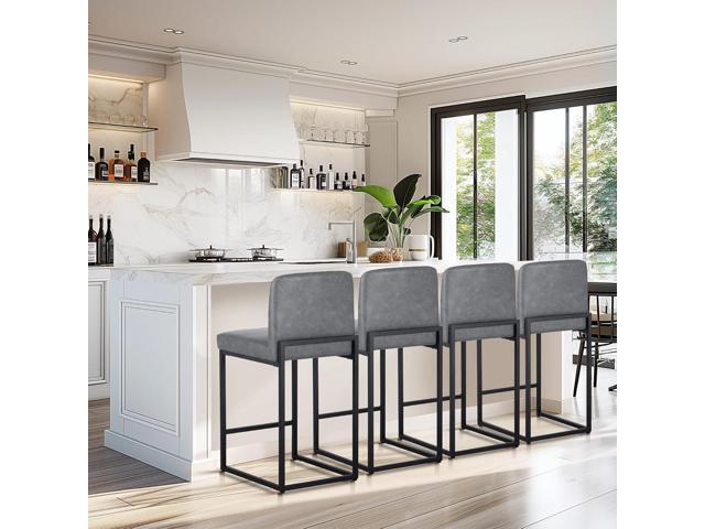 Click here for MAISON ARTS Faux Leather Bar Stools Set of 4  24 I... prices