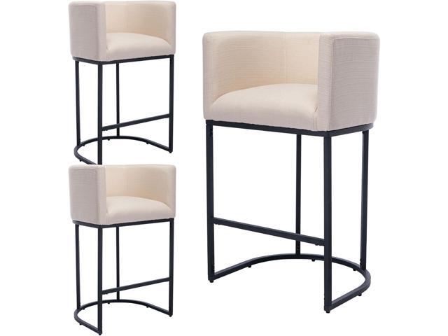 Click here for Contemporary Cream Linen Bar Stools Set of 3  29 U... prices