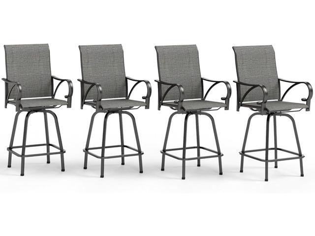 Click here for MFSTUDIO Outdoor Grey Bar Stools Set of 4  Patio B... prices