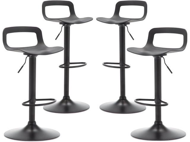 Click here for thksbought Set of 4 Modern Bar Stools Plastic Adju... prices