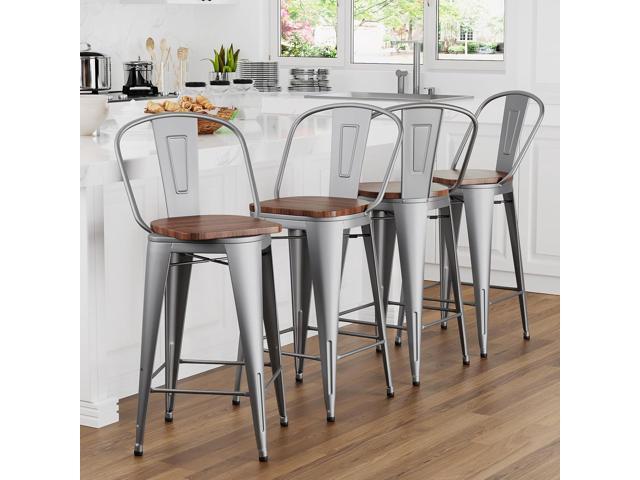 Click here for 24 Swivel Metal Bar Stools Set of 4 Counter Height... prices