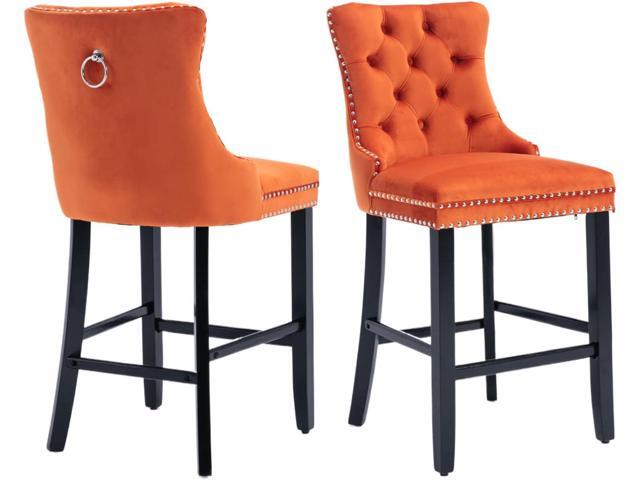 Click here for Velvet Upholstered Bar Stools Set of 2 with Back a... prices