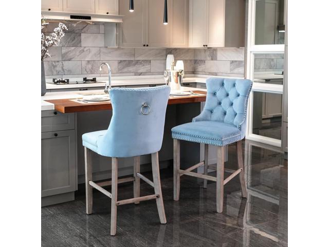 Click here for Rhomtree Velvet Bar Stools Modern Upholstered Bar... prices