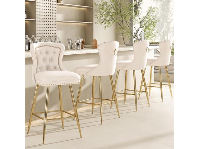 Click here for Farini Bar Stools Set of 4  Velvet Counter Height... prices