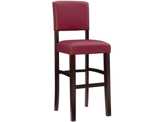 Click here for Linon Monaco 30  Dark Red Bar Stool  17.75W x 19.5... prices