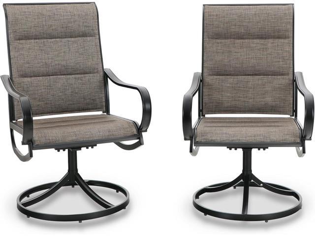 Click here for PHI VILLA Outdoor Swivel Patio Dining Chairs Set o... prices