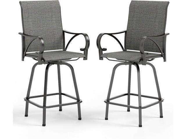 Click here for MFSTUDIO Outdoor Grey Bar Stools Set of 2  Patio B... prices