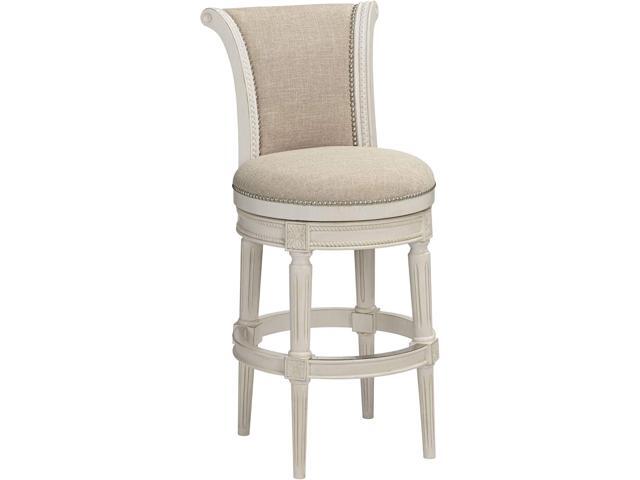 Click here for 55 Downing Street Oliver Wood Swivel Bar Stool Whi... prices
