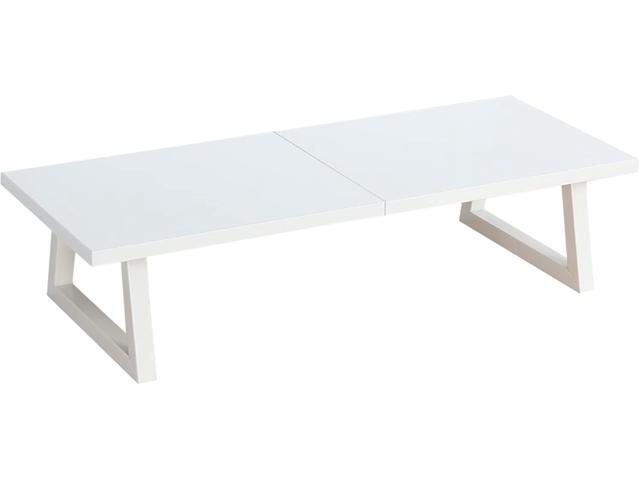 Click here for TEAMIX 24 inch Monitor Stand Riser  White Wood & S... prices