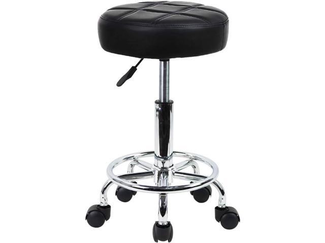 Click here for KKTONER Round Rolling Stool Chair PU Leather Heigh... prices