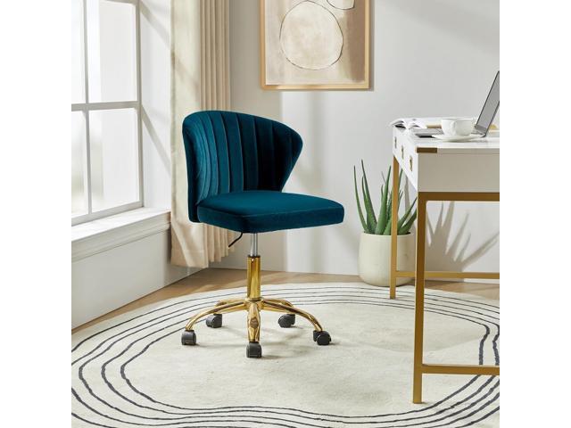Click here for HULALA HOME Home Office Desk Chair with Gold Wheel... prices