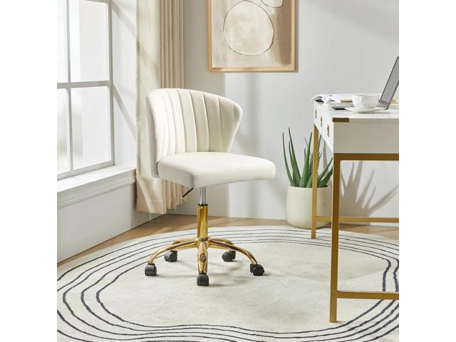 Click here for HULALA HOME Home Office Desk Chair with Gold Wheel... prices