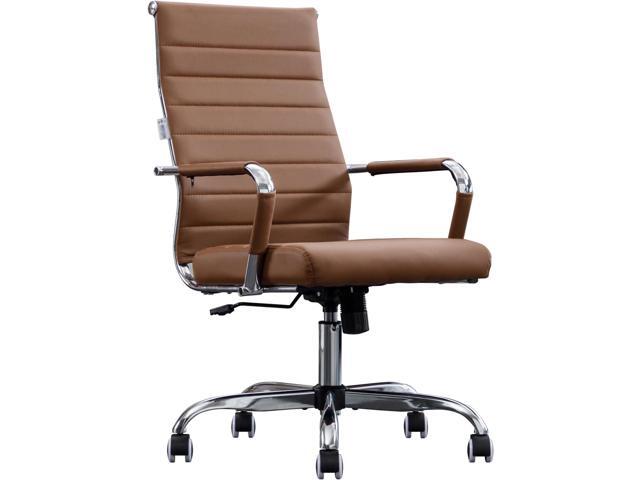 Click here for Home Office Chair Ribbed  Modern Leather Conferenc... prices