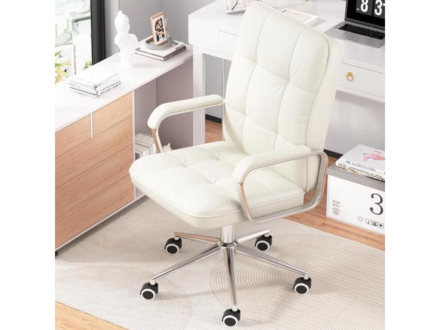 Click here for White Office Chair with Soft Leather  Swivel Compu... prices