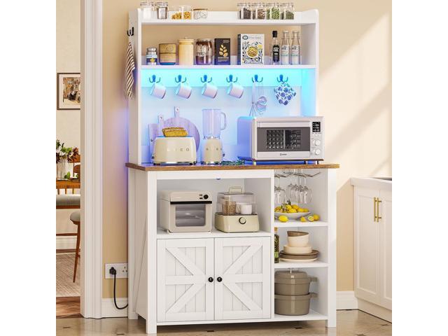 Click here for Itaar 35.4 inch Bakers Rack with Power Outlet and... prices