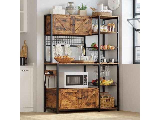 Click here for IRONCK Bakers Rack with 2 Storage Cabinets and Pow... prices