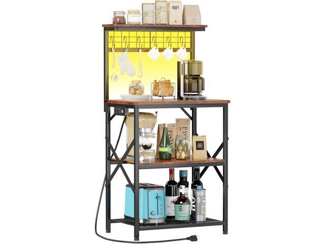Click here for Furologee Bakers Rack with Power Outlet and LED Li... prices