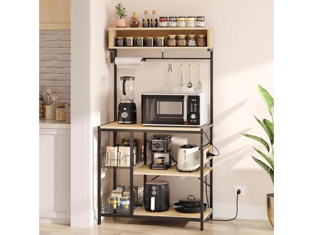 Click here for Bestier Bakers Rack with Power Outlet  10 Hooks Co... prices