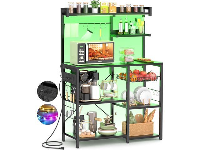 Click here for Aheaplus Bakers Rack with Power Outlet and LED Lig... prices