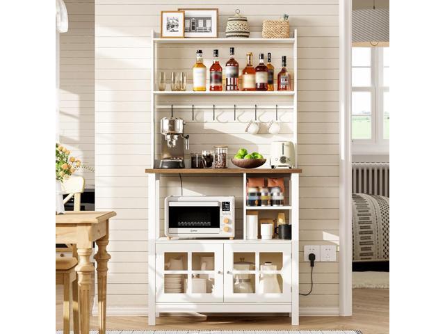 Click here for ChooChoo Farmhouse Bakers Rack with Power Outlets... prices