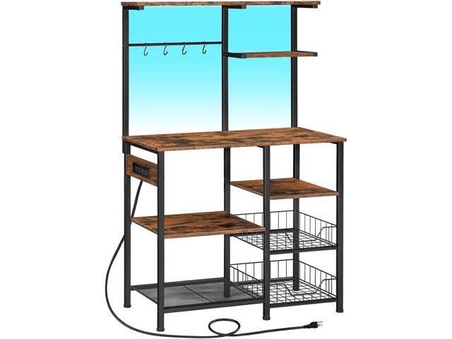 Click here for HOOBRO Bakers Rack with Power Outlet and LED Light... prices
