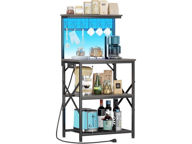 Click here for Furologee Bakers Rack with Power Outlet and LED Li... prices