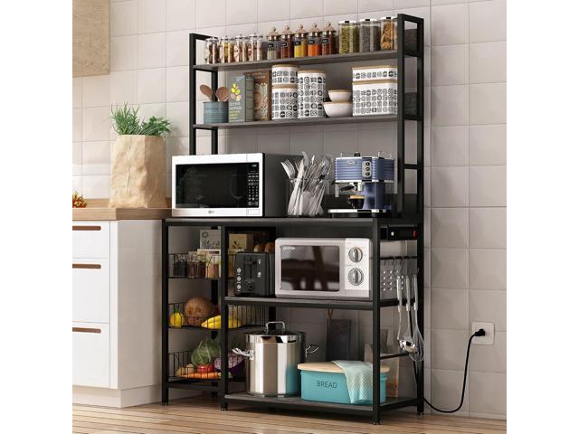 Click here for Kitchen Bakers Rack with Baskets and Power Outlet... prices