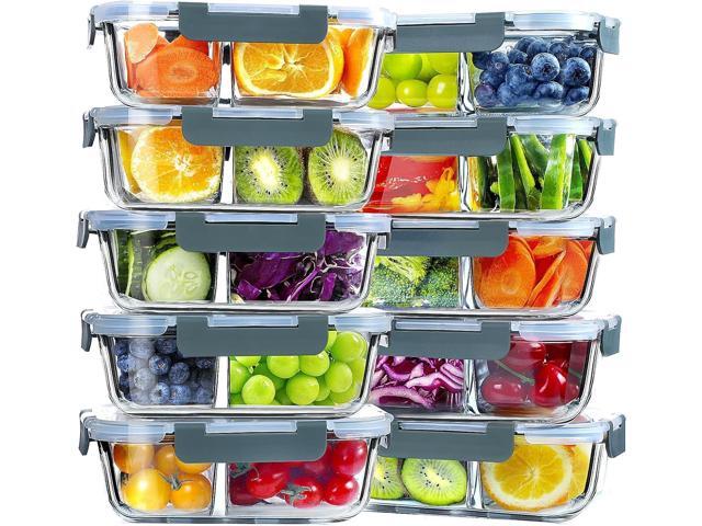 Click here for VERONES 10 Pack Glass Meal Prep Containers 2 Compa... prices