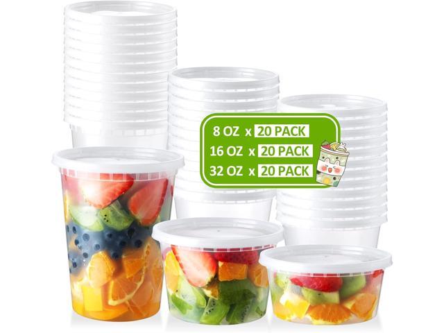 Click here for 60 Set Deli-Containers-with-Lids: [8oz 16oz 32oz]... prices