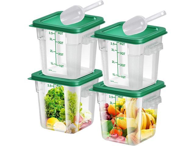 Click here for 4 pcs 4qt Food Storage Containers with Lid  Square... prices