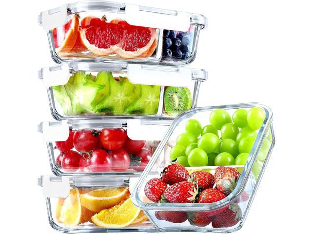 Click here for VERONES 5 Pack Glass Meal Prep Containers 2 Compar... prices