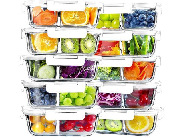 Click here for VERONES 10 Pack Glass Meal Prep Containers 2 Compa... prices