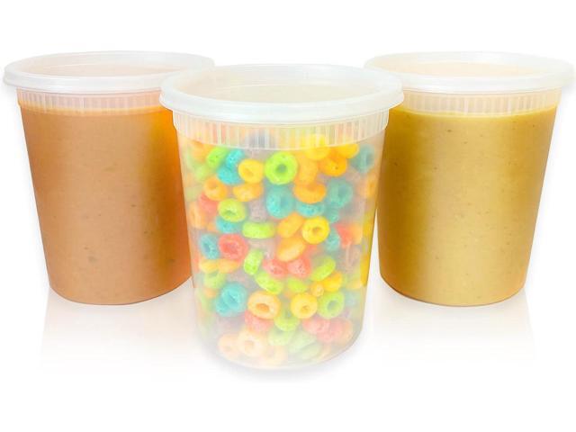 Click here for 32oz Plastic Deli Food Storage Soup Containers wit... prices