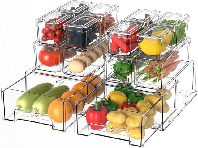 Click here for 14Pack Fridge Organizer Bins  Clear Refrigerator O... prices