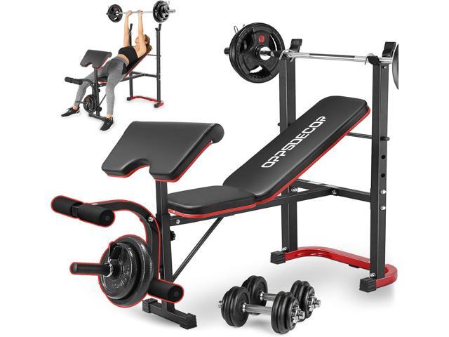 Click here for OPPSDECOR Adjustable Weight Bench Set with Leg Dev... prices