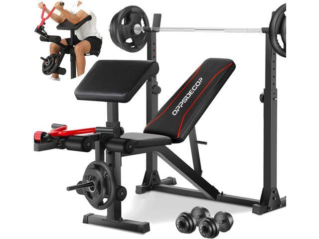 Click here for OPPSDECOR Weight Bench Set with Leg Extension and... prices