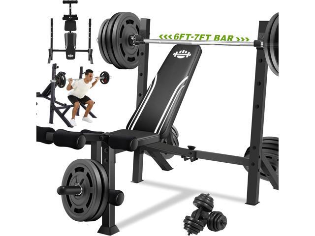 Click here for ANCHEER 900LBS Olympic Weight Bench Set with Squat... prices