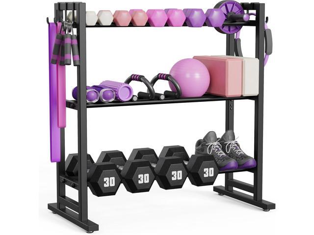 Click here for niffgaff 3 Tier Adjustable Dumbbell Rack with Hook... prices