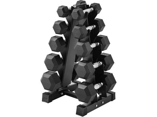 Click here for Hex Dumbbells Rubber Coated Cast Iron Hex Black Du... prices