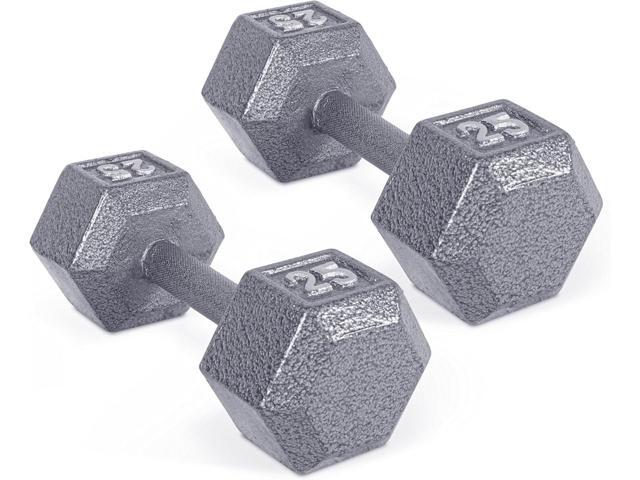Click here for CAP Cast Iron Hex Dumbbell  Pair  25 lb prices