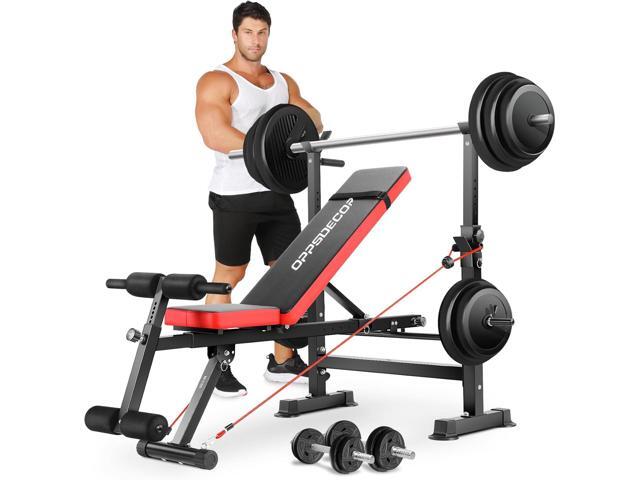 Click here for OPPSDECOR 600lbs 6 in 1 Weight Bench Set with Squa... prices