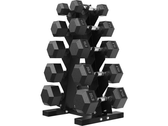 Click here for Hex Weights Dumbbell Set with Rack  Half-Pound Inc... prices