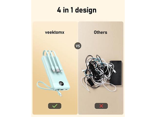 Click here for VEEKTOMX Portable Phone Charge with Built in Cable... prices