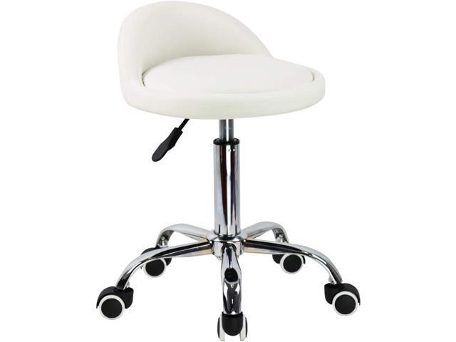 Click here for KKTONER PU Leather Round Rolling Stool with Back R... prices