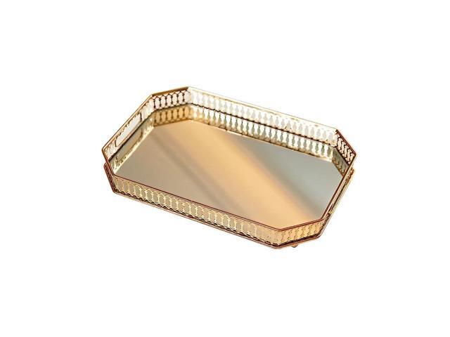 Click here for Anyhouz 29cm Gold Rectangle Glass Mirror Base Meta... prices