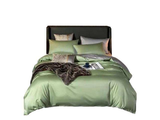 Click here for Anyhouz Bed Sheet Green Light Grey Ultra Soft Cott... prices