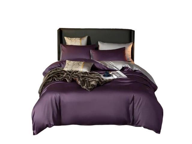 Click here for Anyhouz Bed Sheet Purple Light Grey Ultra Soft Cot... prices