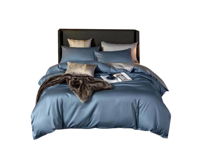Click here for Anyhouz Bed Sheet Blue Light Grey Ultra Soft Cotto... prices