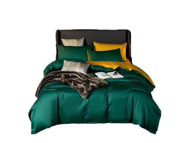 Click here for Anyhouz Duvet Comforter Set King Deep Green/ Yello... prices