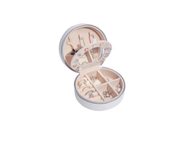 Click here for Anyhouz Jewelry Box Champagne Double Layer Round L... prices